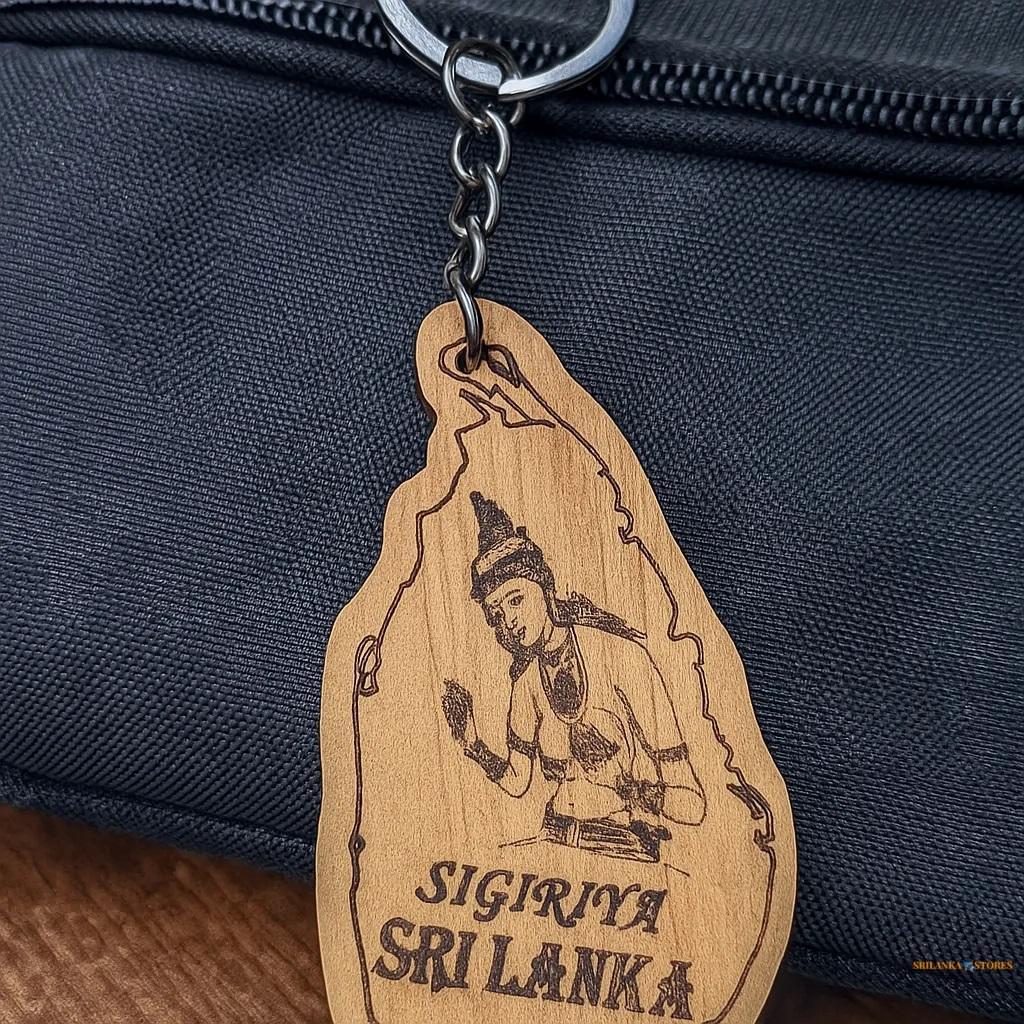 Buy Sigiriya Key Tag – Handcrafted Pine Wood Souvenir by Hiru Homes ...