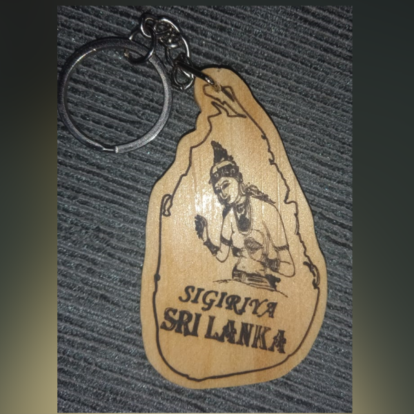 Buy Sigiriya Key Tag – Handcrafted Pine Wood Souvenir by Hiru Homes ...